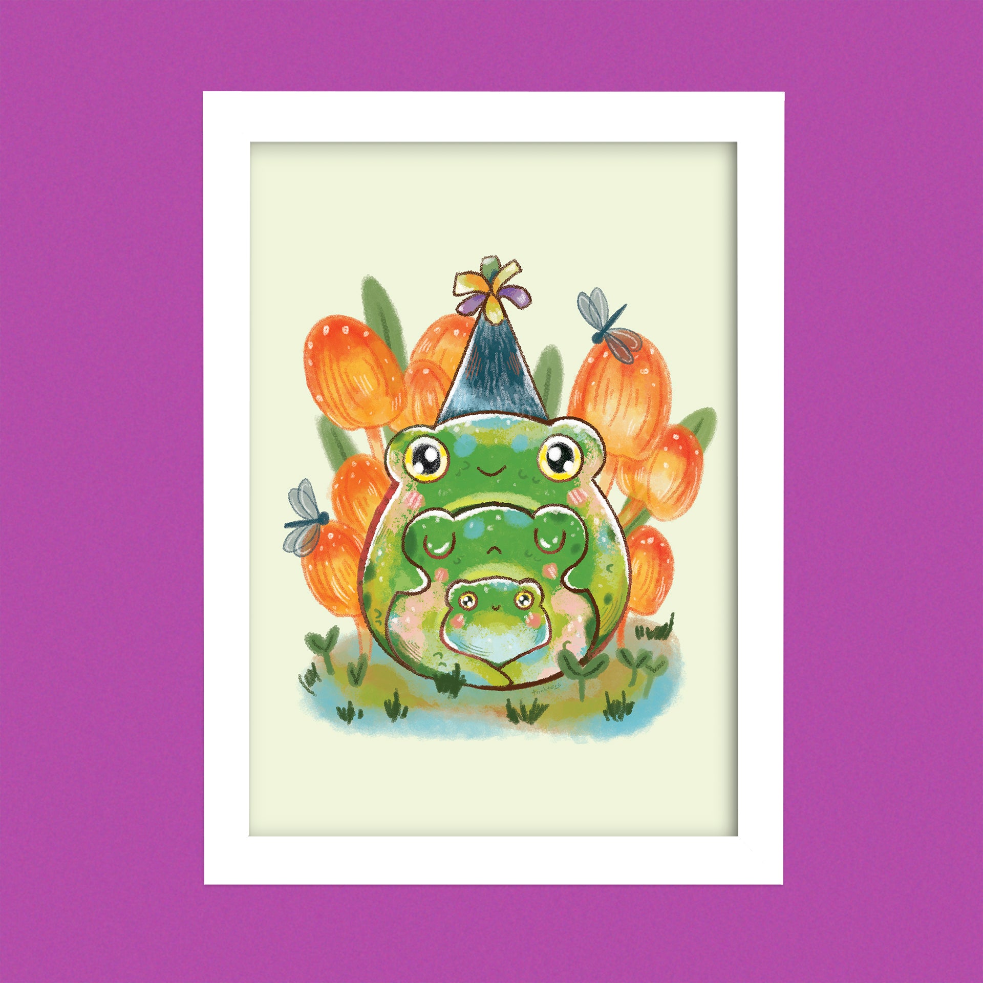 Frog hugs art print – Trinhtoro